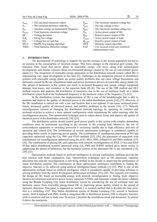 Determination of location and capacity of distributed generations with ...
