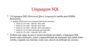 FUNDAMENTOS SOBRE USO DE Banco de Dados SQL | PPTX