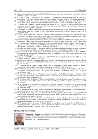 Voltage profile enhancement in distribution network using static ...