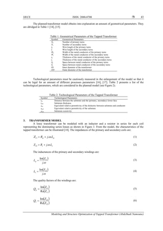 Modeling and Structure Optimization of Tapped Transformer | PDF