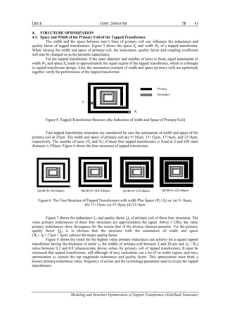 Modeling and Structure Optimization of Tapped Transformer | PDF