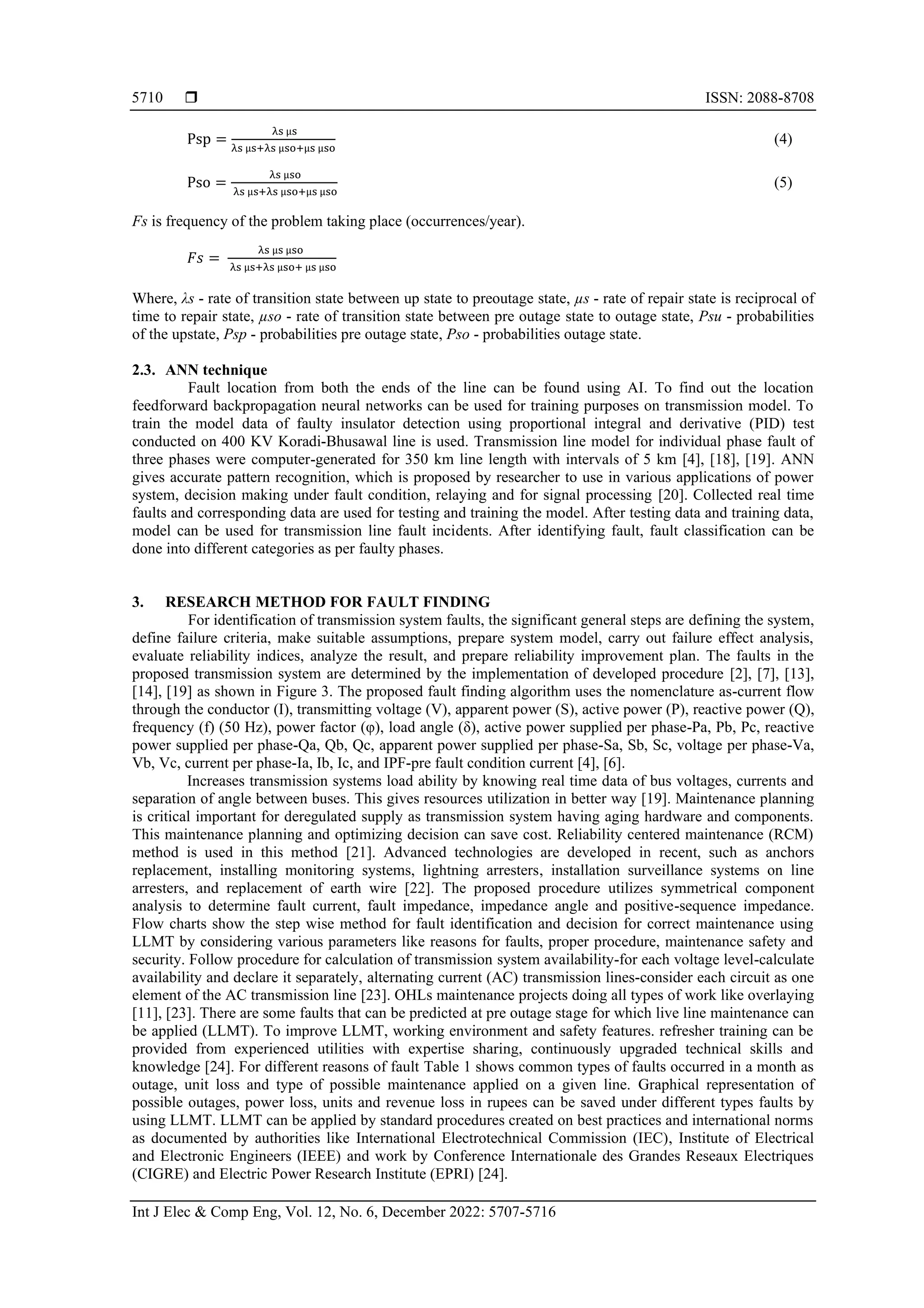 Application of artificial intelligence in early fault detection of ...