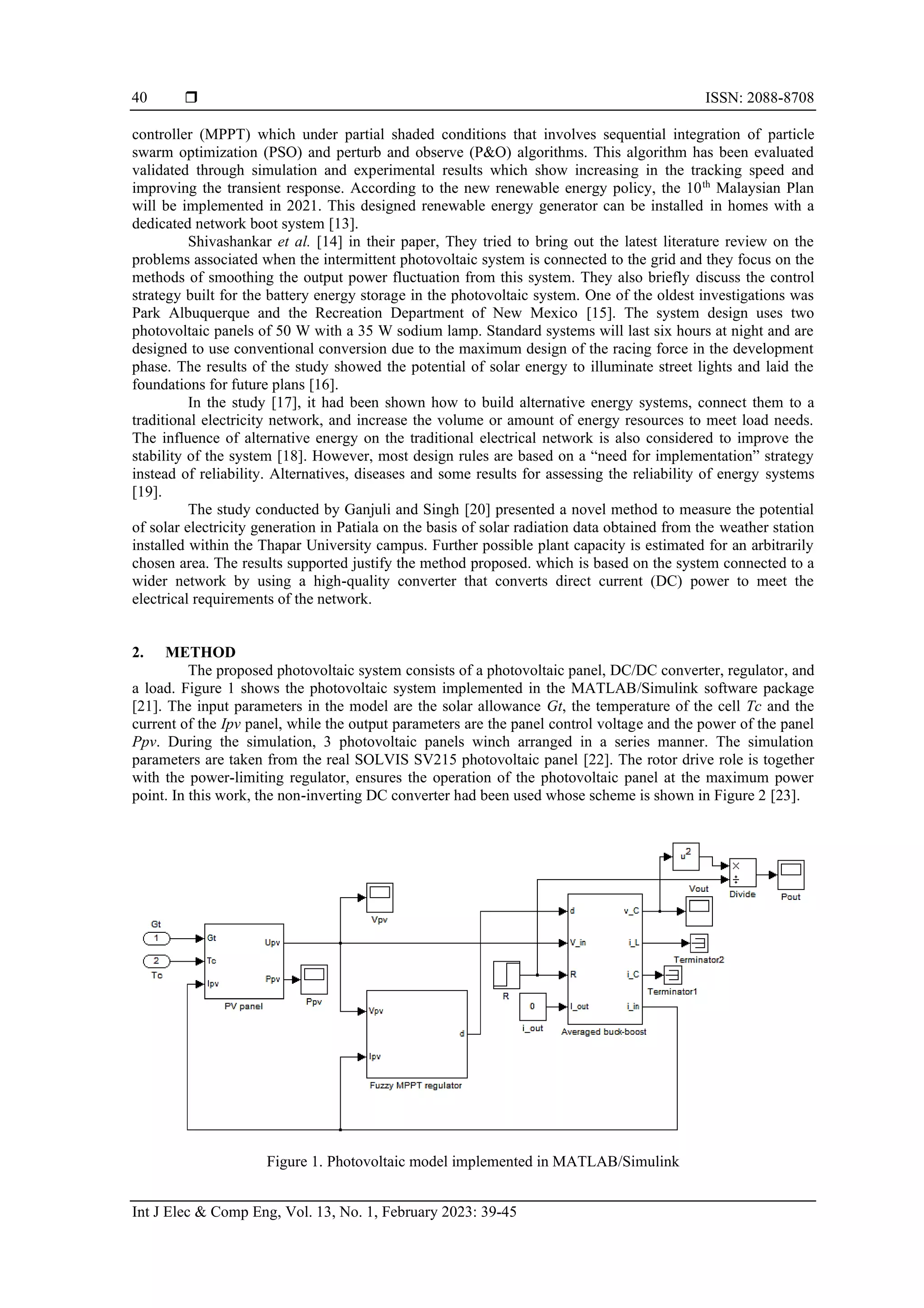 Investigate the maximum power point of photovoltaic system at different environmental conditions ...
