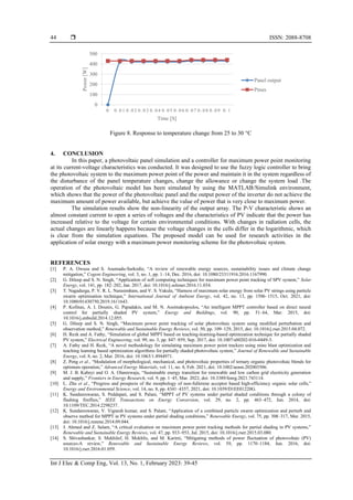 Investigate the maximum power point of photovoltaic system at different ...