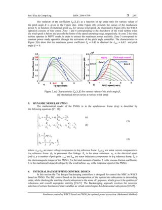 Nonlinear control of WECS based on PMSG for optimal power extraction | PDF