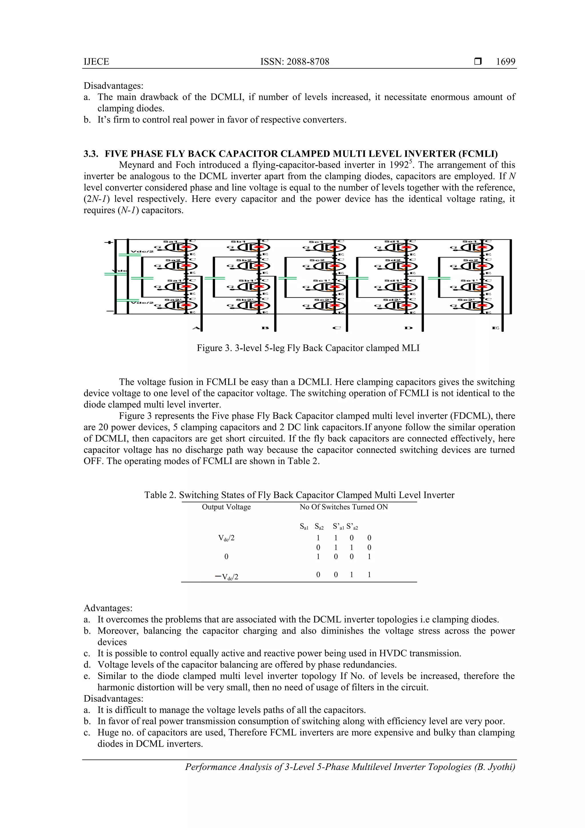 Performance Analysis of 3-Level 5-Phase Multilevel Inverter Topologies ...