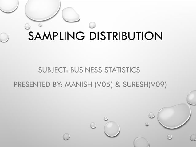 Sampling distributions Sampling distributions | PPT