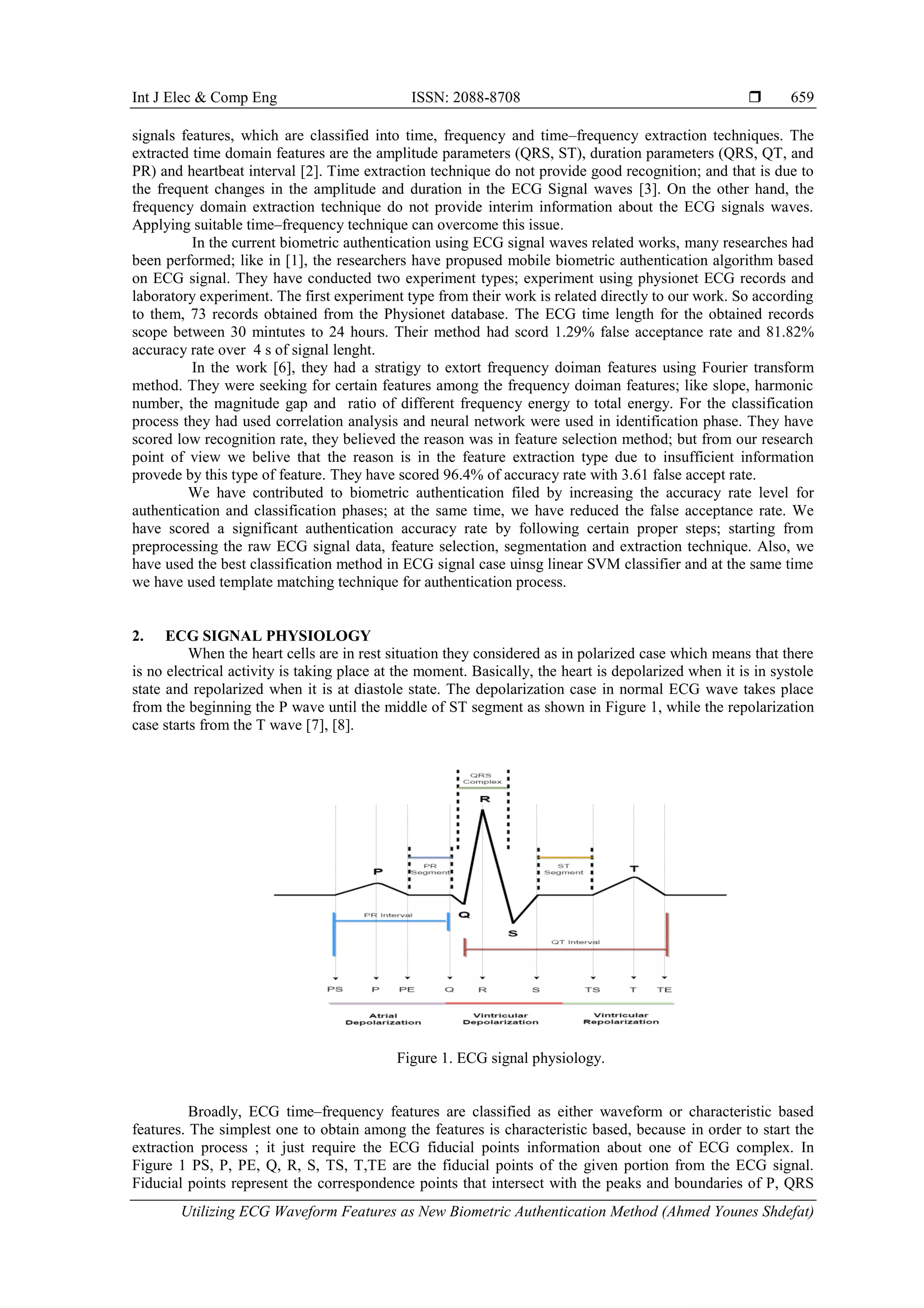 Utilizing ECG Waveform Features as New Biometric Authentication Method | PDF | Heart and ...