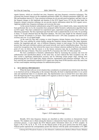 Utilizing ECG Waveform Features as New Biometric Authentication Method | PDF