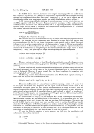 Utilizing ECG Waveform Features as New Biometric Authentication Method | PDF