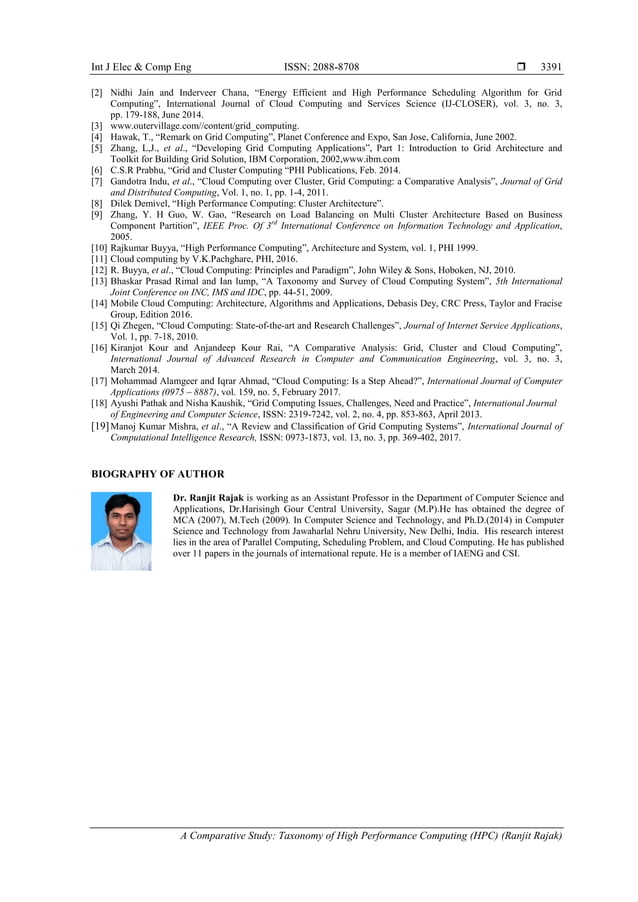 A Comparative Study: Taxonomy of High Performance Computing (HPC) | PDF