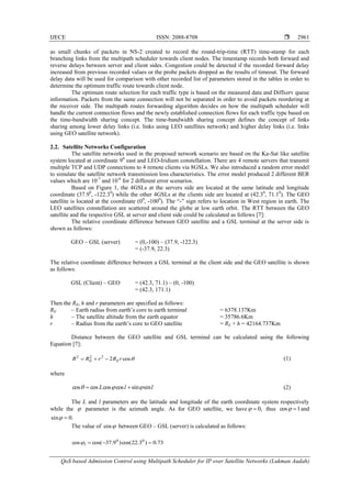 QoS based Admission Control using Multipath Scheduler for IP over Satellite Networks | PDF