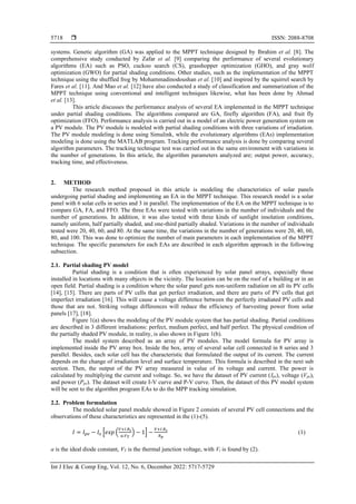 Comparative analysis of evolutionary-based maximum power point tracking for partial shaded ...