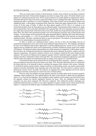 Transmission line short circuit analysis by impedance matrix method | PDF