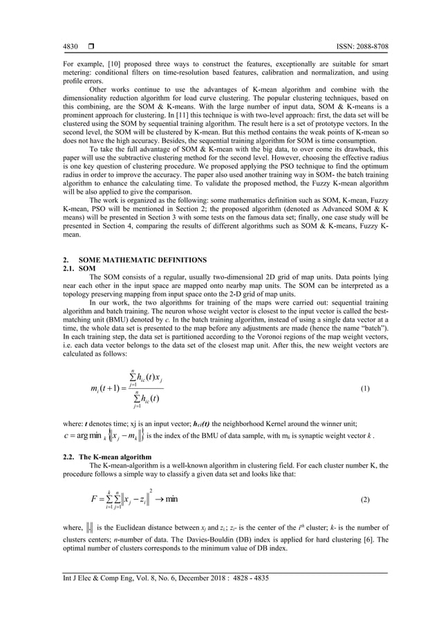 Advanced SOM & K Mean Method for Load Curve Clustering | PDF