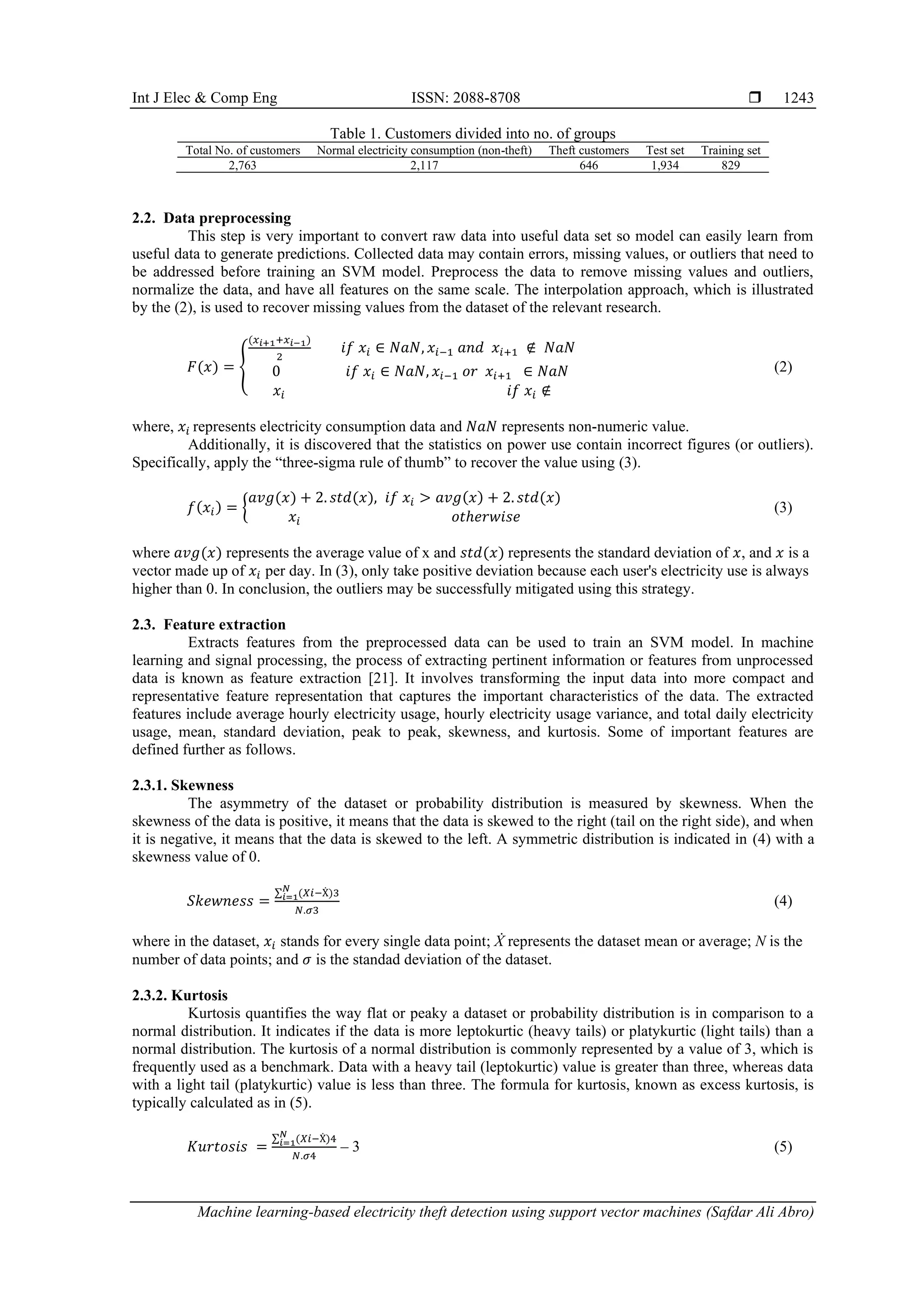 Machine Learning Based Electricity Theft Detection Using Support Vector Machines Pdf