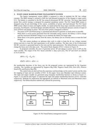 Analysis of fuzzy logic controller based bi-directional DC-DC converter for battery energy ...