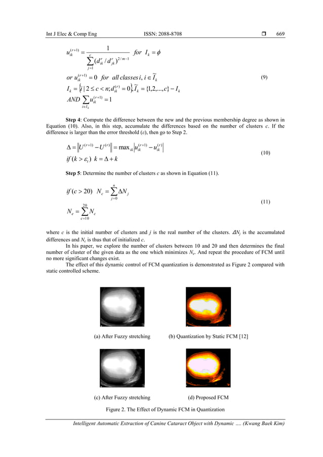 Intelligent Automatic Extraction of Canine Cataract Object with Dynamic Controlled Fuzzy C-Means ...