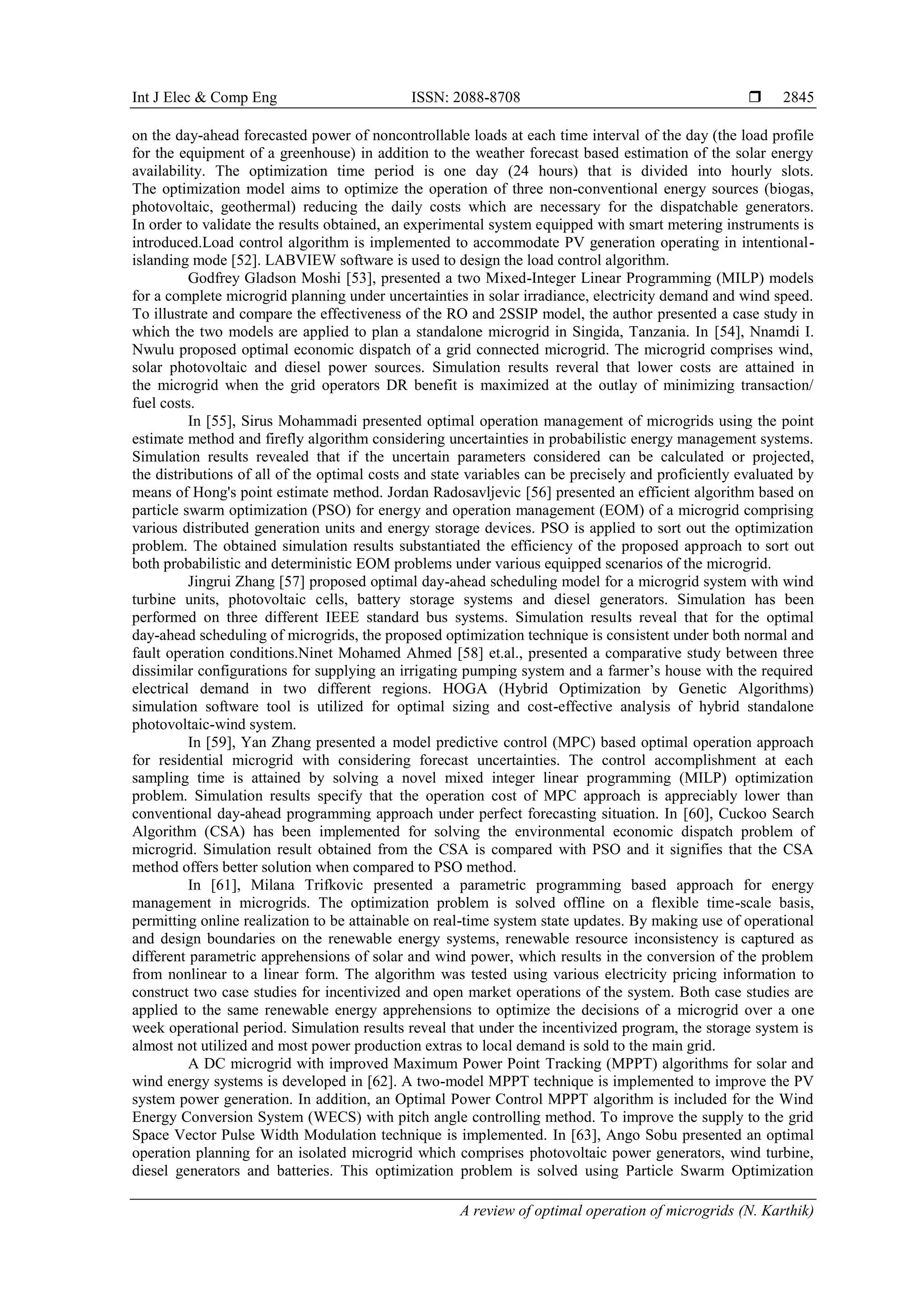 A Review Of Optimal Operation Of Microgrids Pdf Free Download