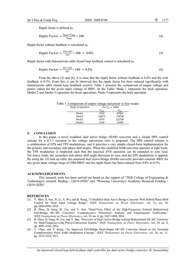 An improved closed loop hybrid phase shift controller for dual active ...