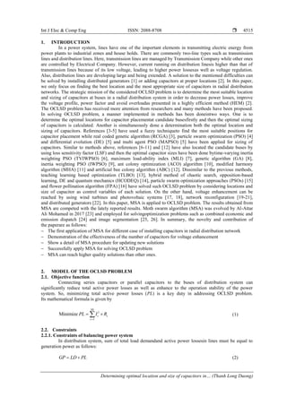 Determining optimal location and size of capacitors in radial distribution networks using moth ...