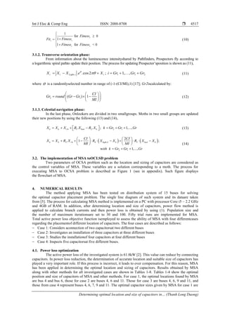 Determining optimal location and size of capacitors in radial distribution networks using moth ...