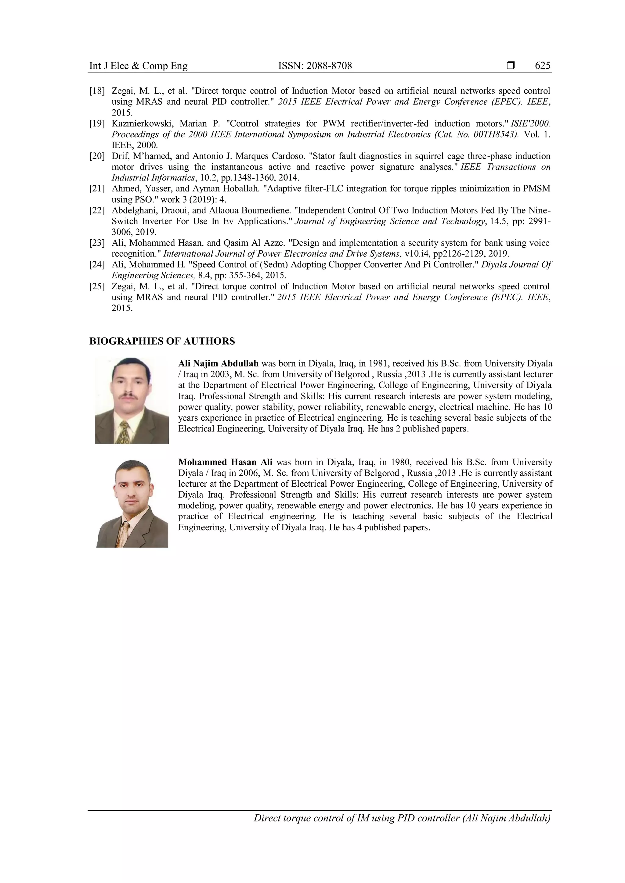 Direct torque control of IM using PID controller | PDF