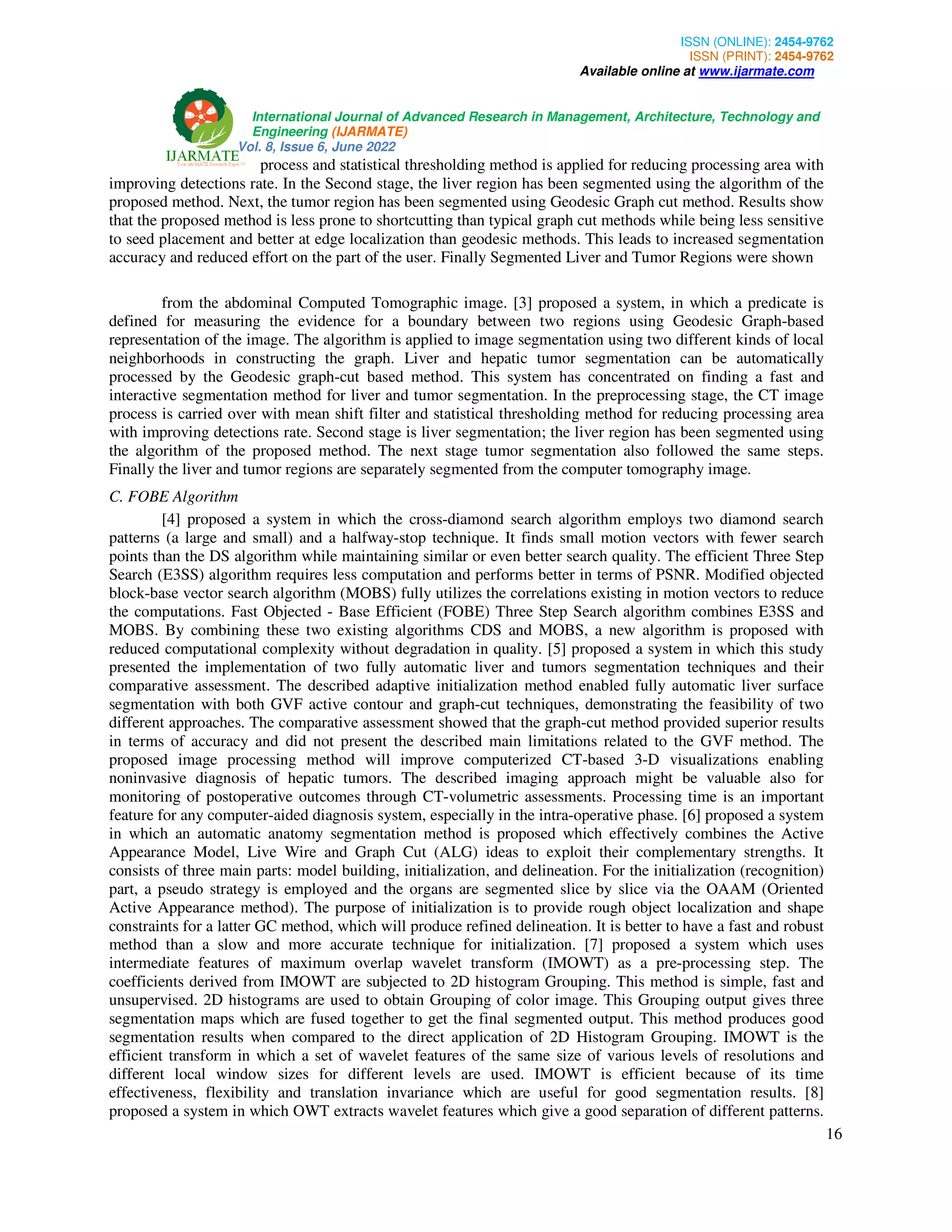 An Exclusive Review of Popular Image Processing Techniques | PDF