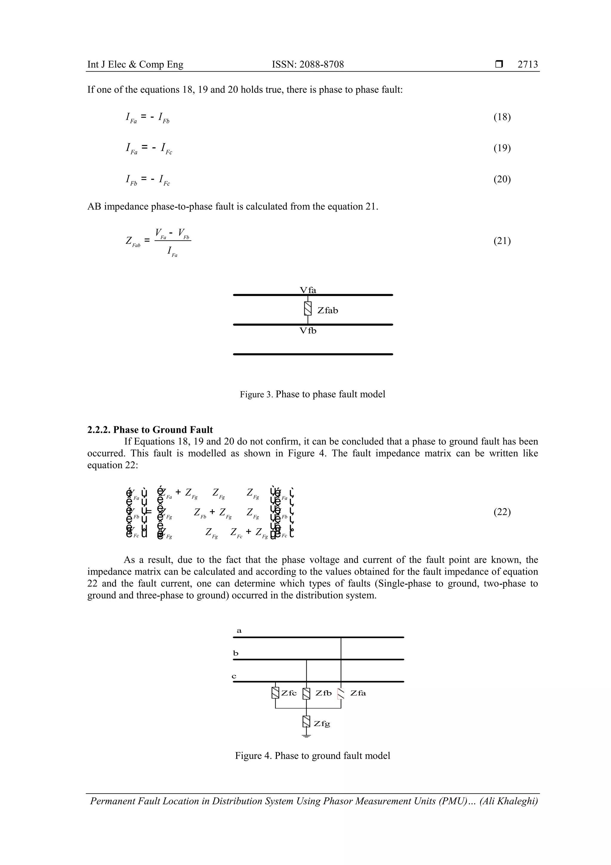 Permanent Fault Location in Distribution System Using Phasor ...