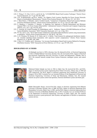 Permanent Fault Location in Distribution System Using Phasor ...