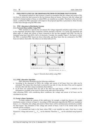 Permanent Fault Location in Distribution System Using Phasor Measurement Units (PMU) in Phase ...