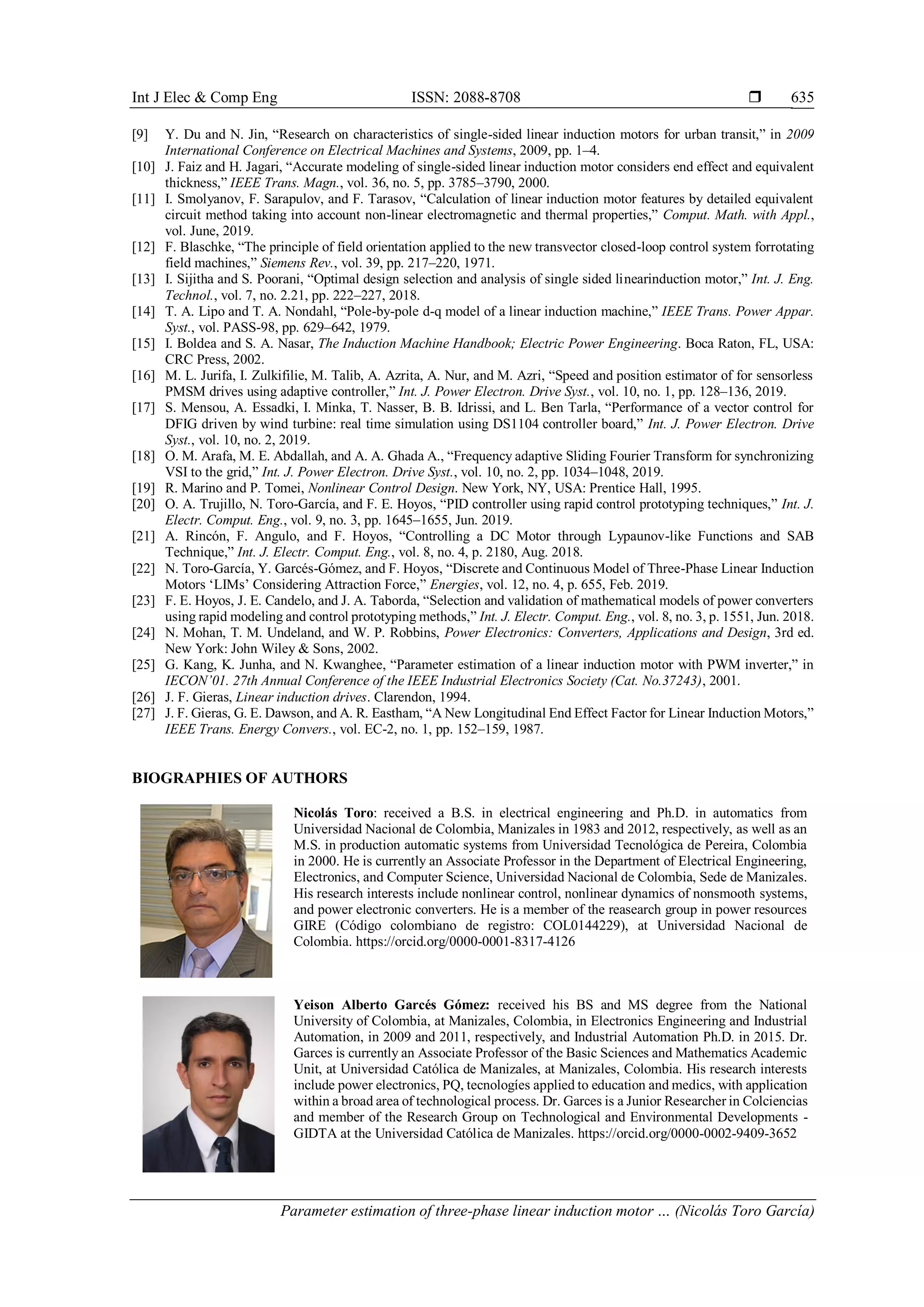 Parameter Estimation Of Three Phase Linear Induction Motor By A Dsp Based Electric Drives System