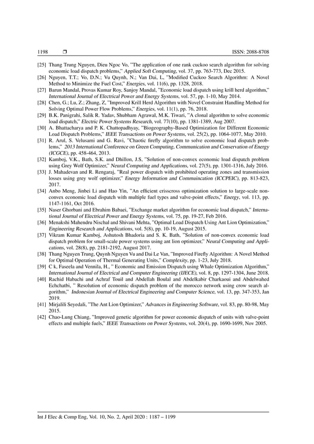 Antlion optimization algorithm for optimal non-smooth economic load dispatch | PDF