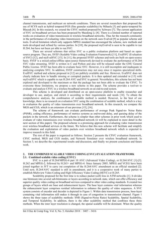 Novel Approach for Evaluating Video Transmission using Combined Scalable Video Coding over ...