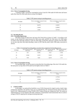 Optimizing Apple Lossless Audio Codec Algorithm using NVIDIA CUDA Architecture | PDF