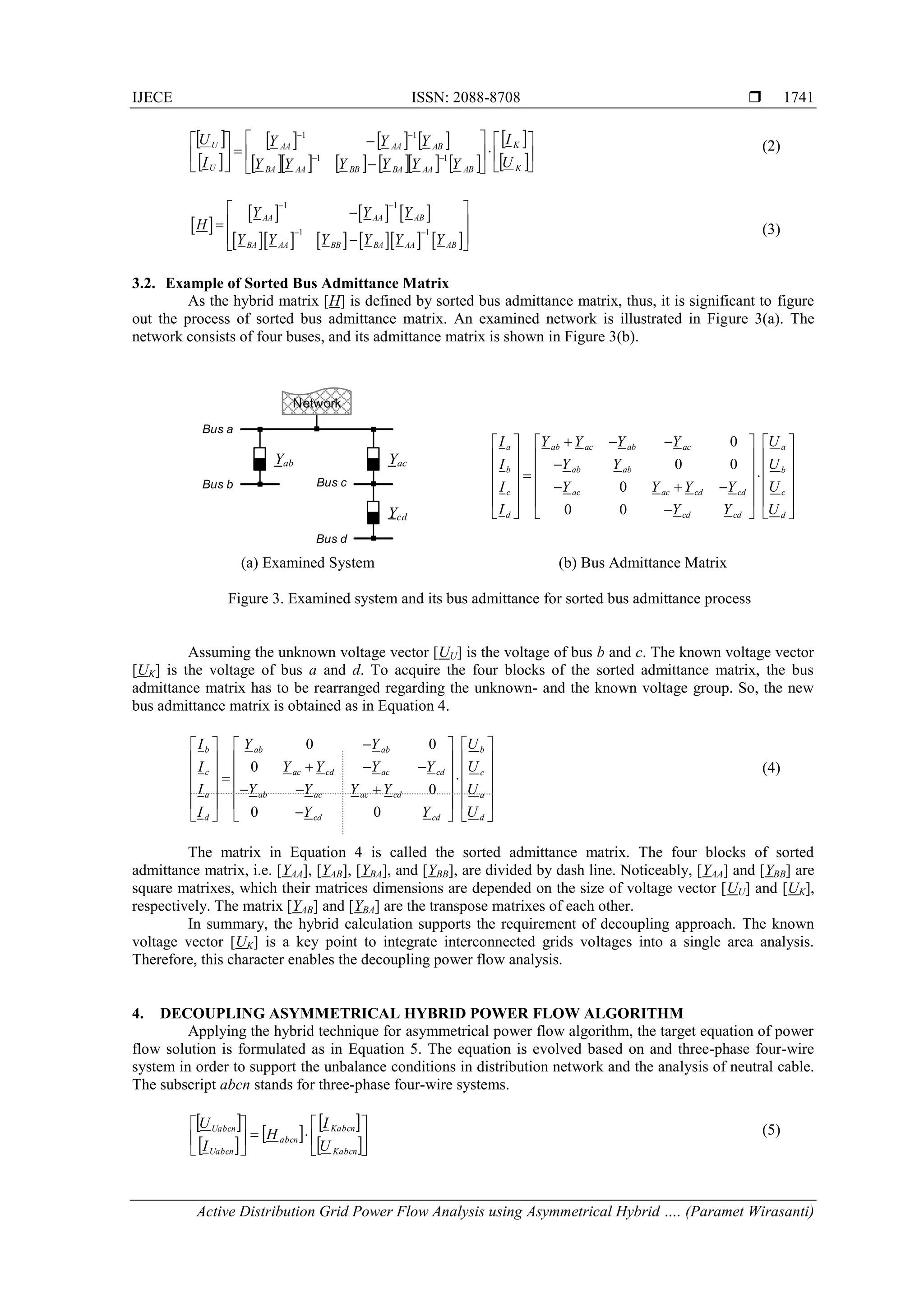 Active Distribution Grid Power Flow Analysis using Asymmetrical Hybrid Technique | PDF