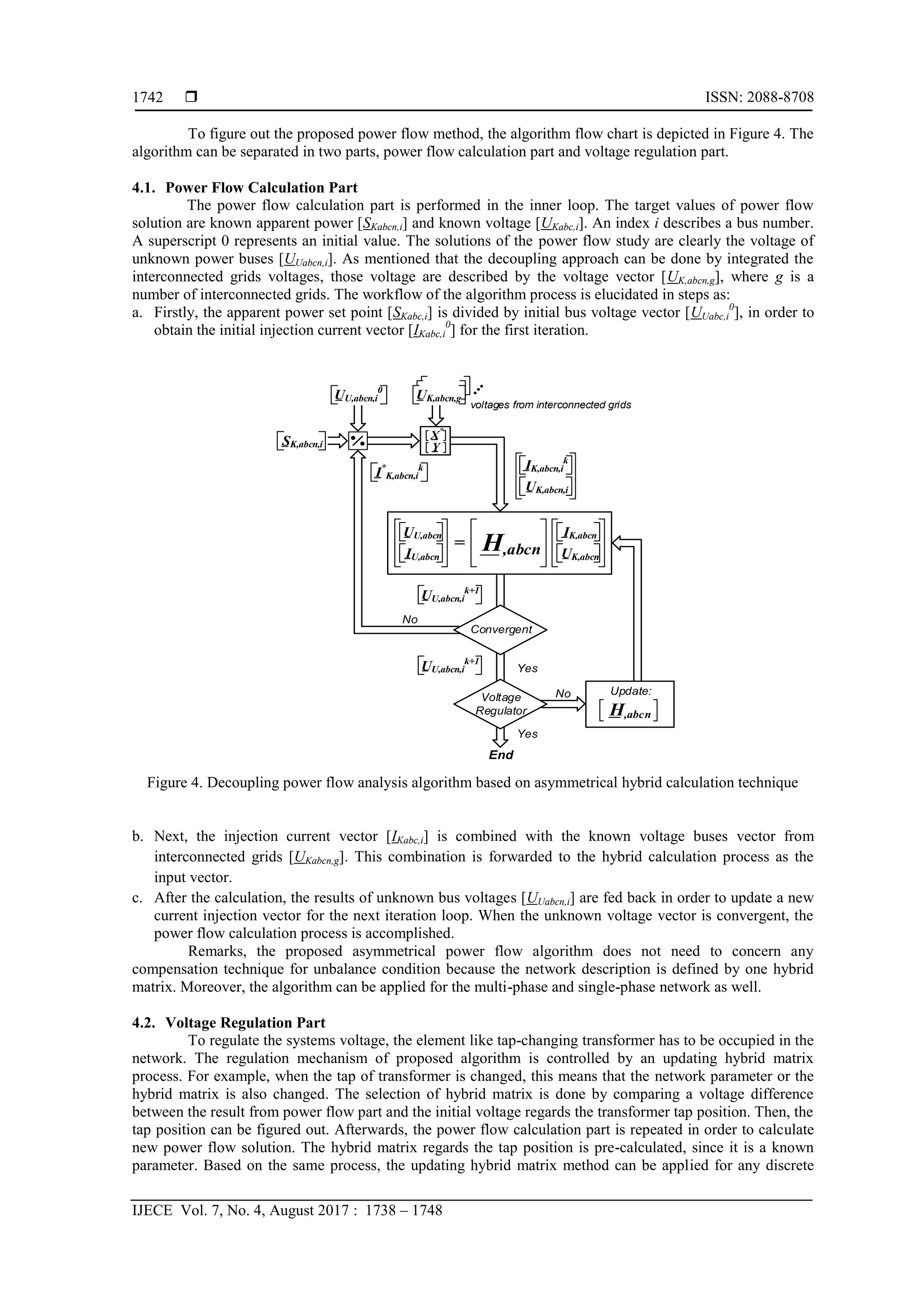 Active Distribution Grid Power Flow Analysis using Asymmetrical Hybrid Technique | PDF