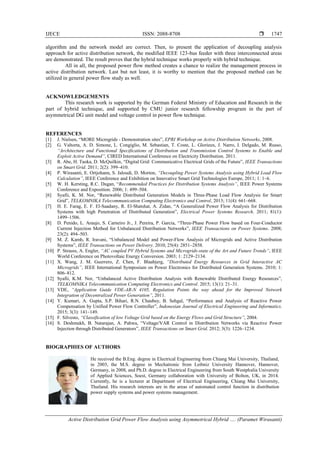 Active Distribution Grid Power Flow Analysis using Asymmetrical Hybrid Technique | PDF