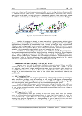 Active Distribution Grid Power Flow Analysis using Asymmetrical Hybrid Technique | PDF