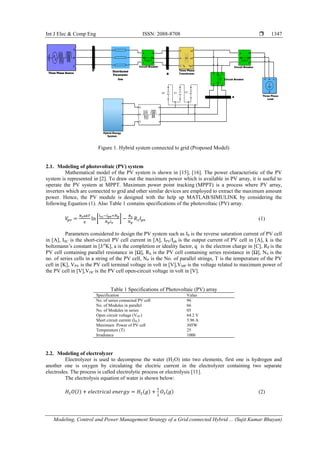 Modeling, Control and Power Management Strategy of a Grid connected Hybrid Energy System | PDF ...