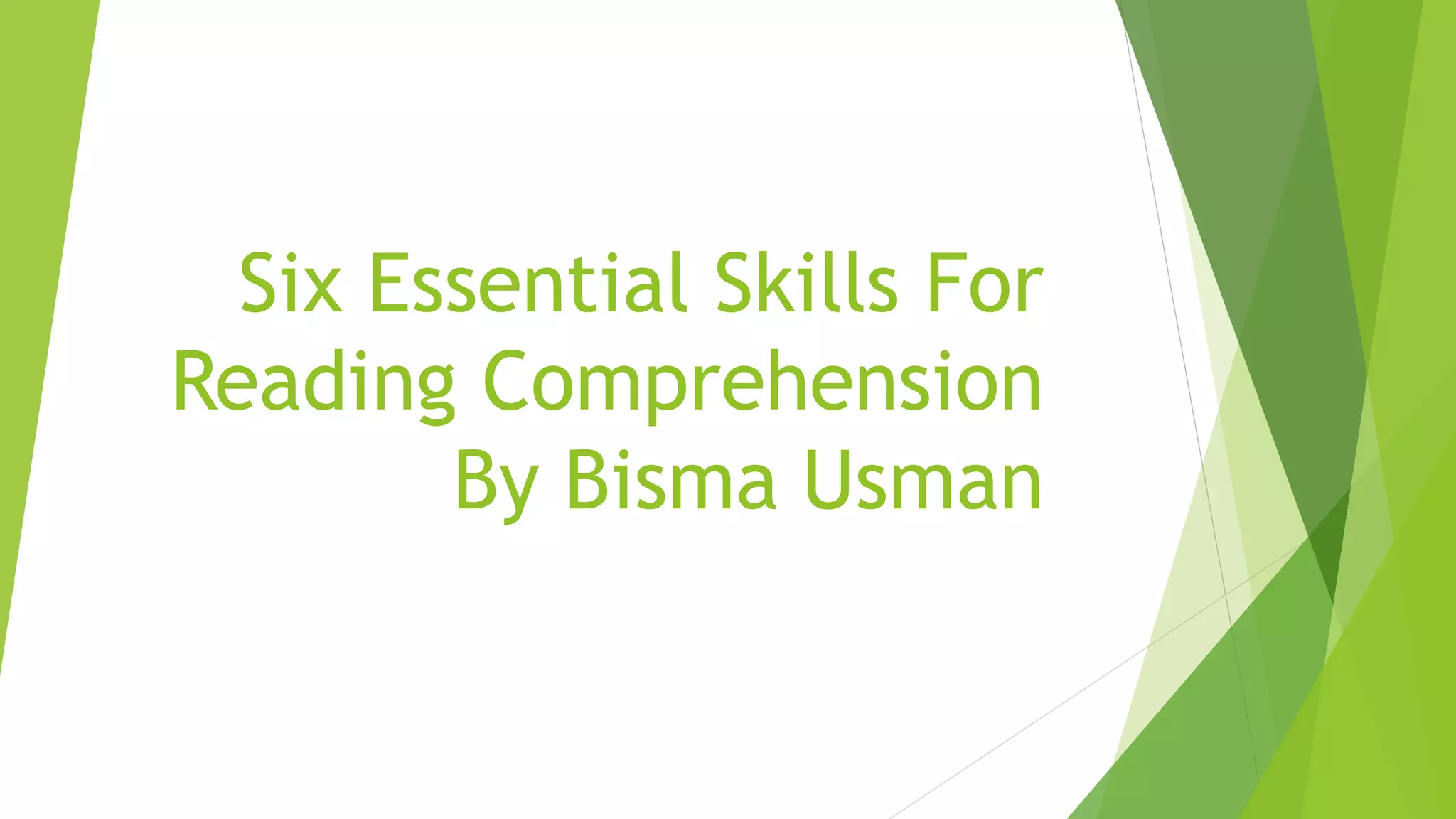 Reading Skills | PPT