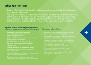 Reputation Consultancy: Taking care of the future | PDF