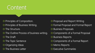 Business Writing | PPTX