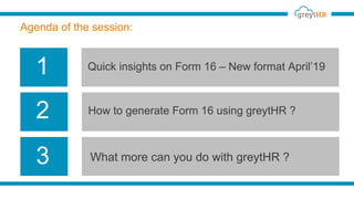 Generation of Form 16 using greytHR | PPTX | Personal Taxes | Personal ...