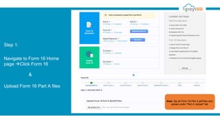 Generation of Form 16 using greytHR | PPTX | Personal Taxes | Personal ...