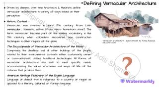 Exploring Vernacular Architecture: Definitions, Determinants, and ...