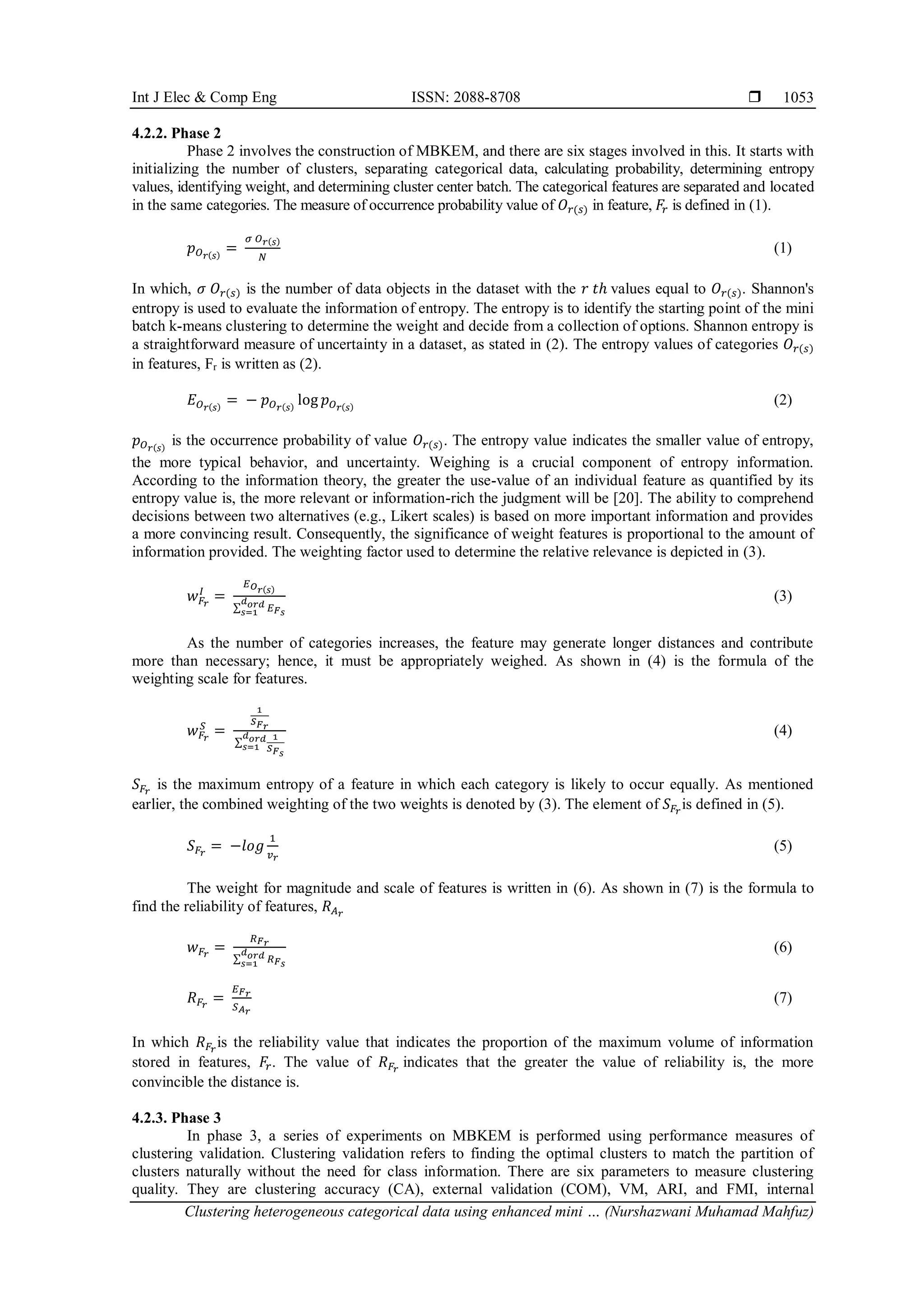 Clustering heterogeneous categorical data using enhanced mini batch K-means with entropy ...