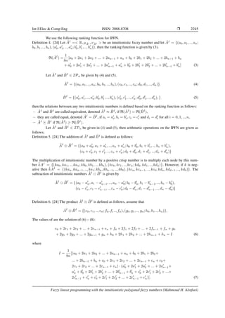 Fuzzy linear programming with the intuitionistic polygonal fuzzy numbers | PDF | Computer ...