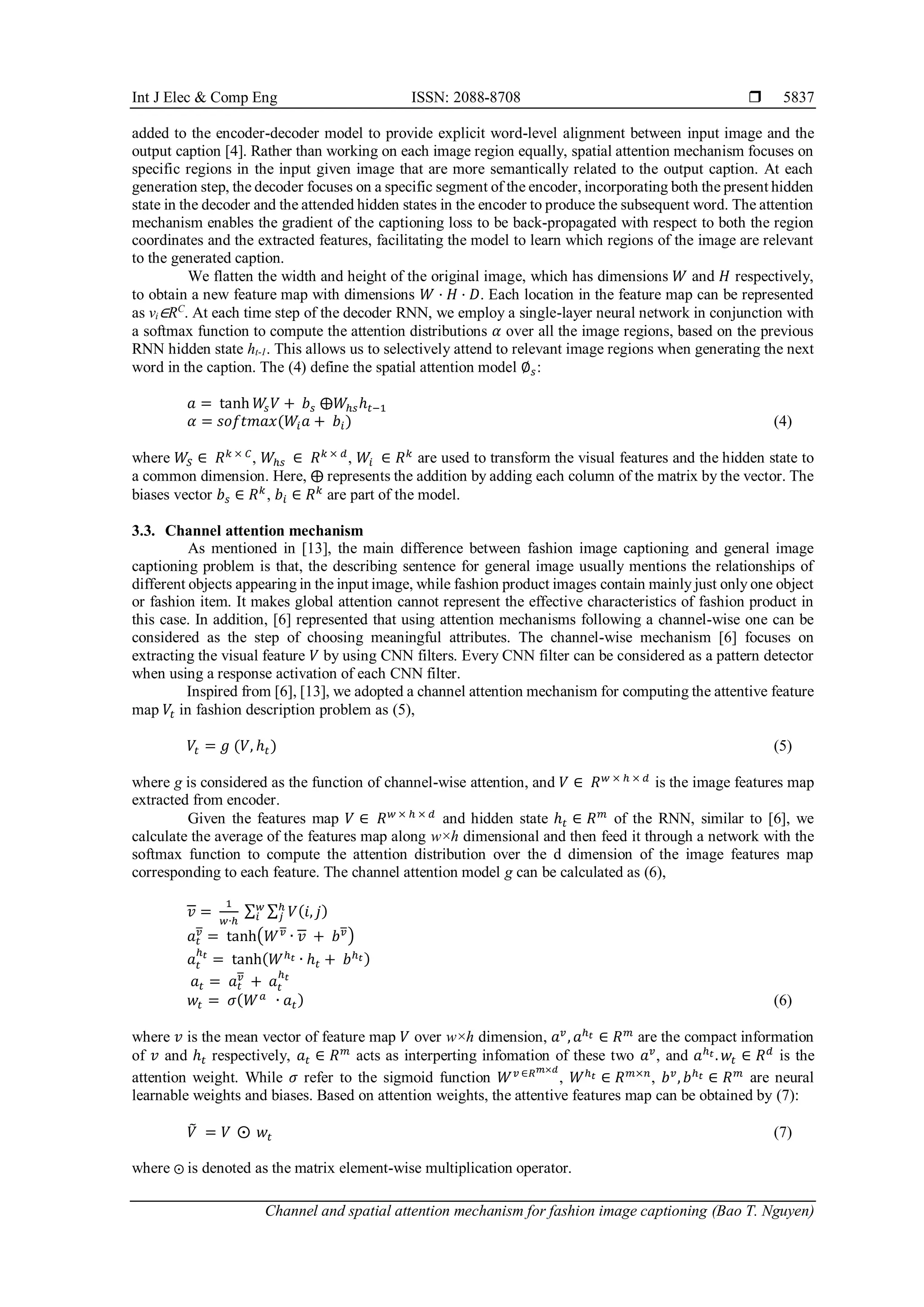 Channel and spatial attention mechanism for fashion image captioning | PDF | Photo Editing ...