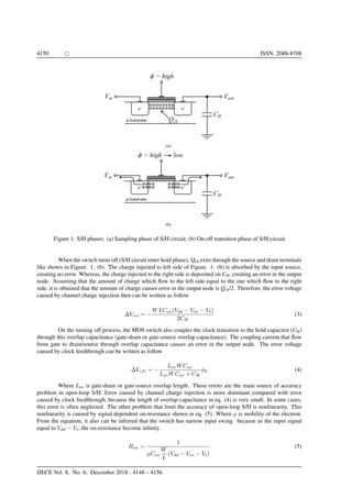 High Speed and Low Pedestal Error Bootstrapped CMOS Sample and Hold ...